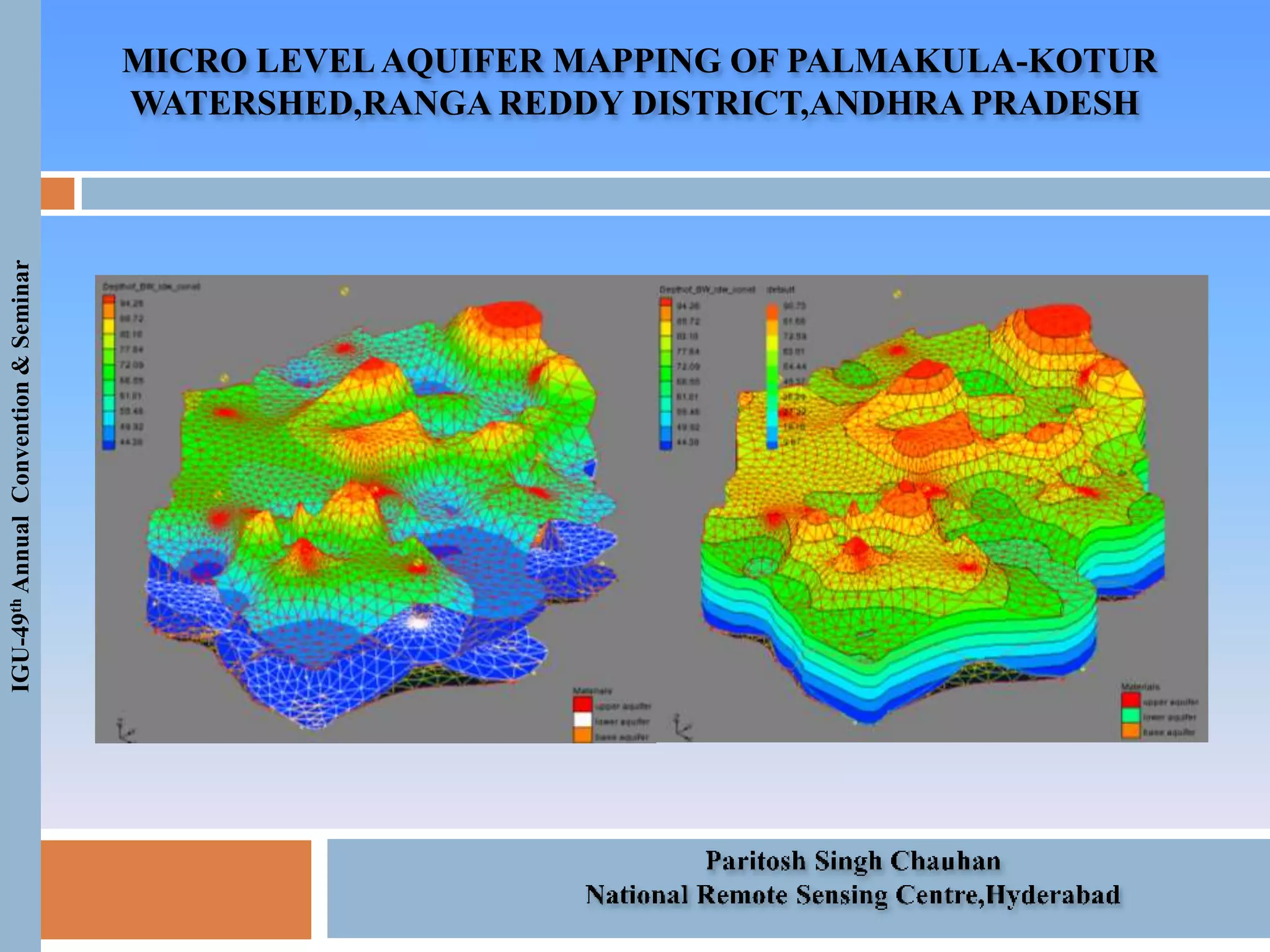 Micro level aquifer mapping of Palmakul watershed | PPT