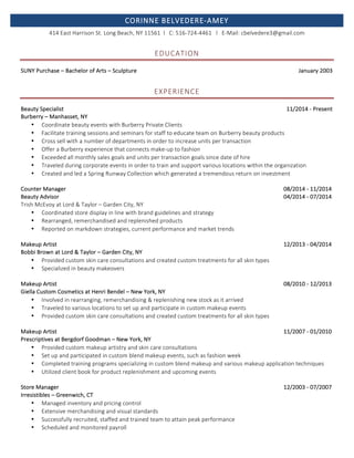 Resume Final Edit | PDF | Skin Care | Beauty