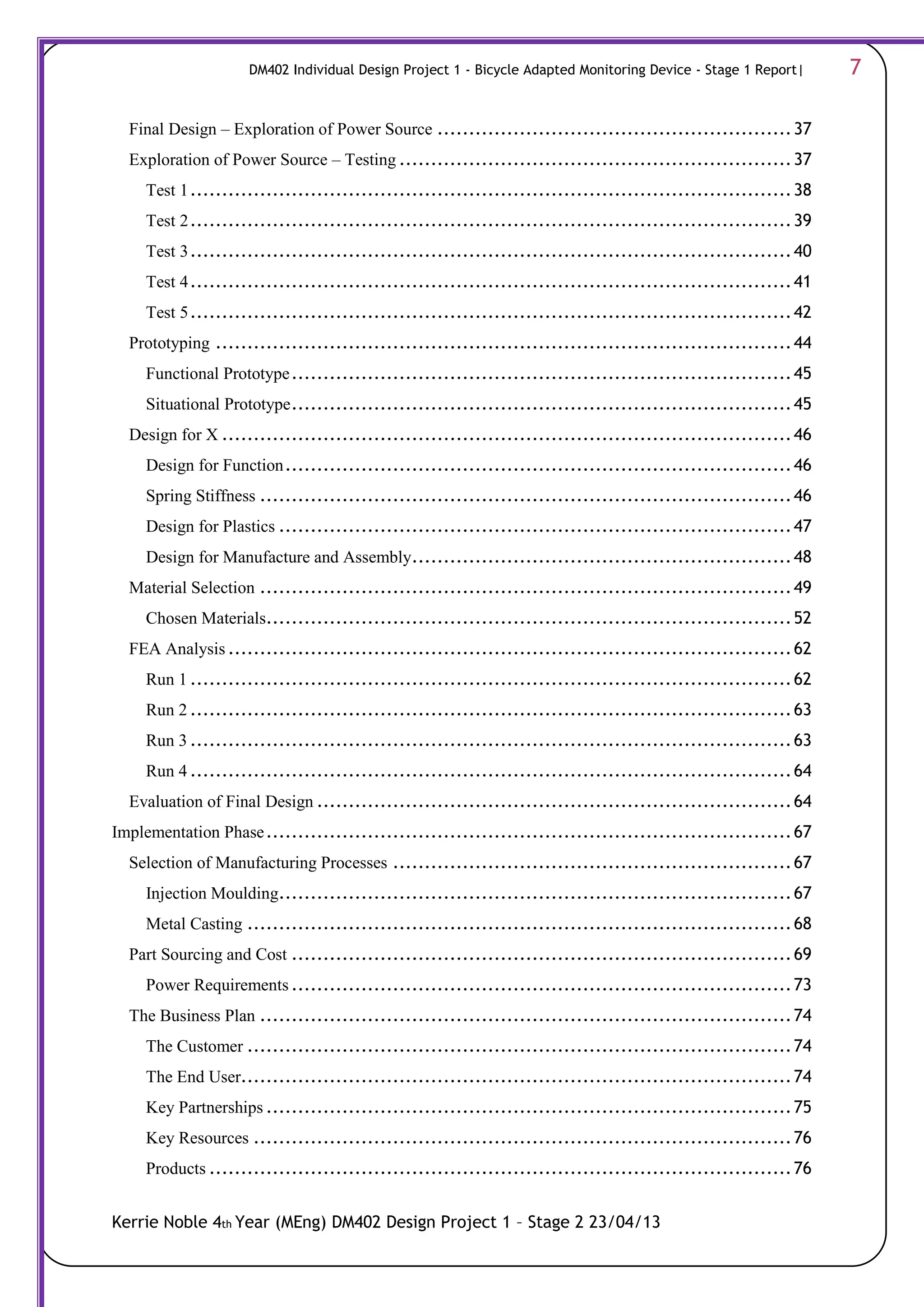 Individual Project Stage 2 Report | PDF