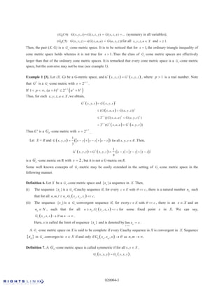 Some Fixed Point Theorems in b G -cone Metric Space | PDF