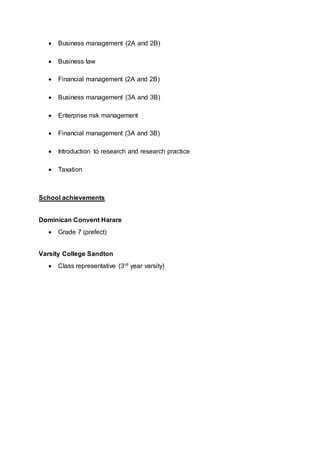 new updated cv | DOCX | Business | Business and Finance