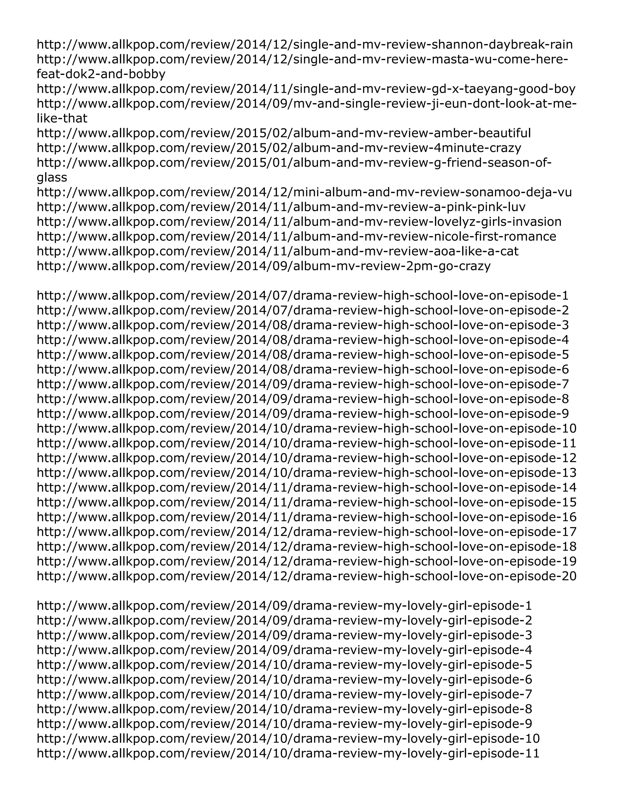 URLs clean list | PDF URLs clean list | PDF