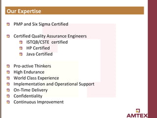 Amtex_Software_Testing_Presentation pdf | PDF