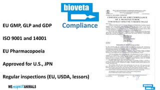 Bioveta - company presentation | PDF