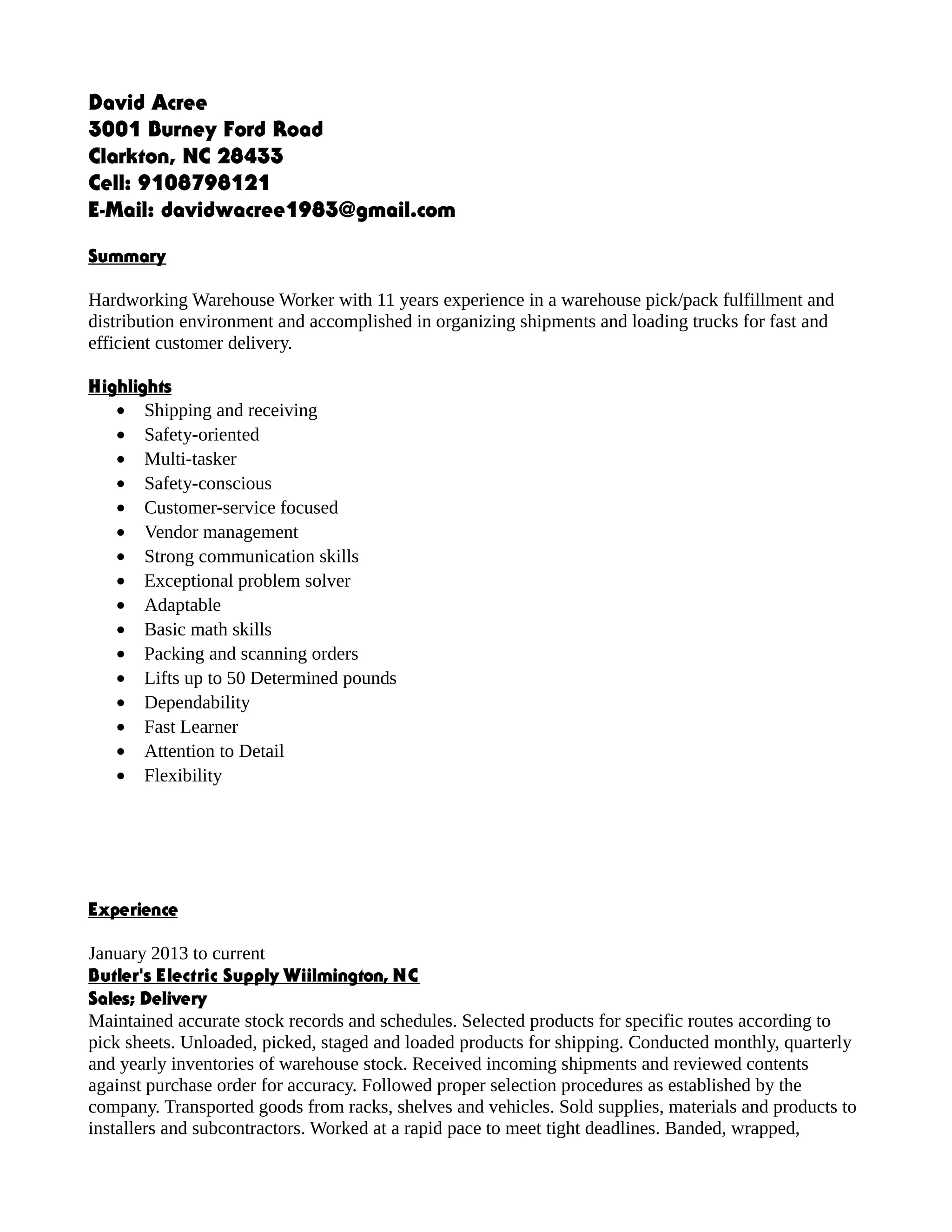 David Resume | PDF
