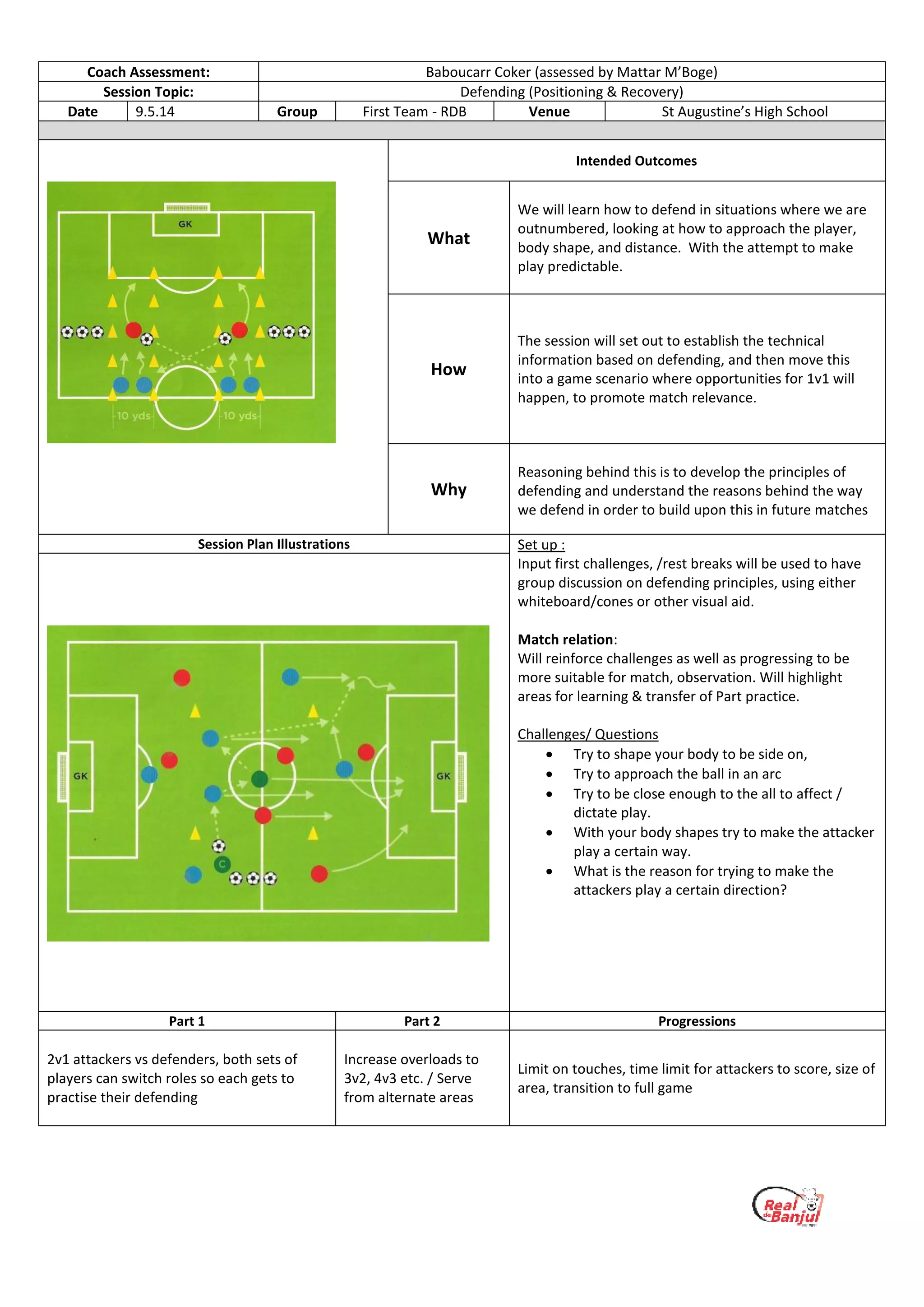 Coach Assessment B Coker | PDF