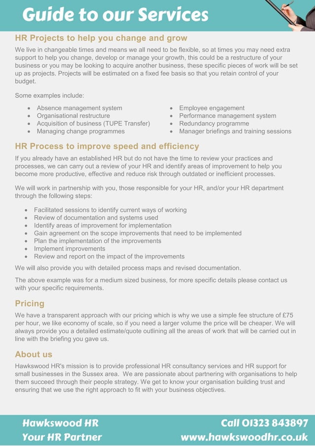 Guide to our Services | PDF | Human Resources | Business