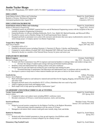 Justin Taylor Heaps Resume | PDF