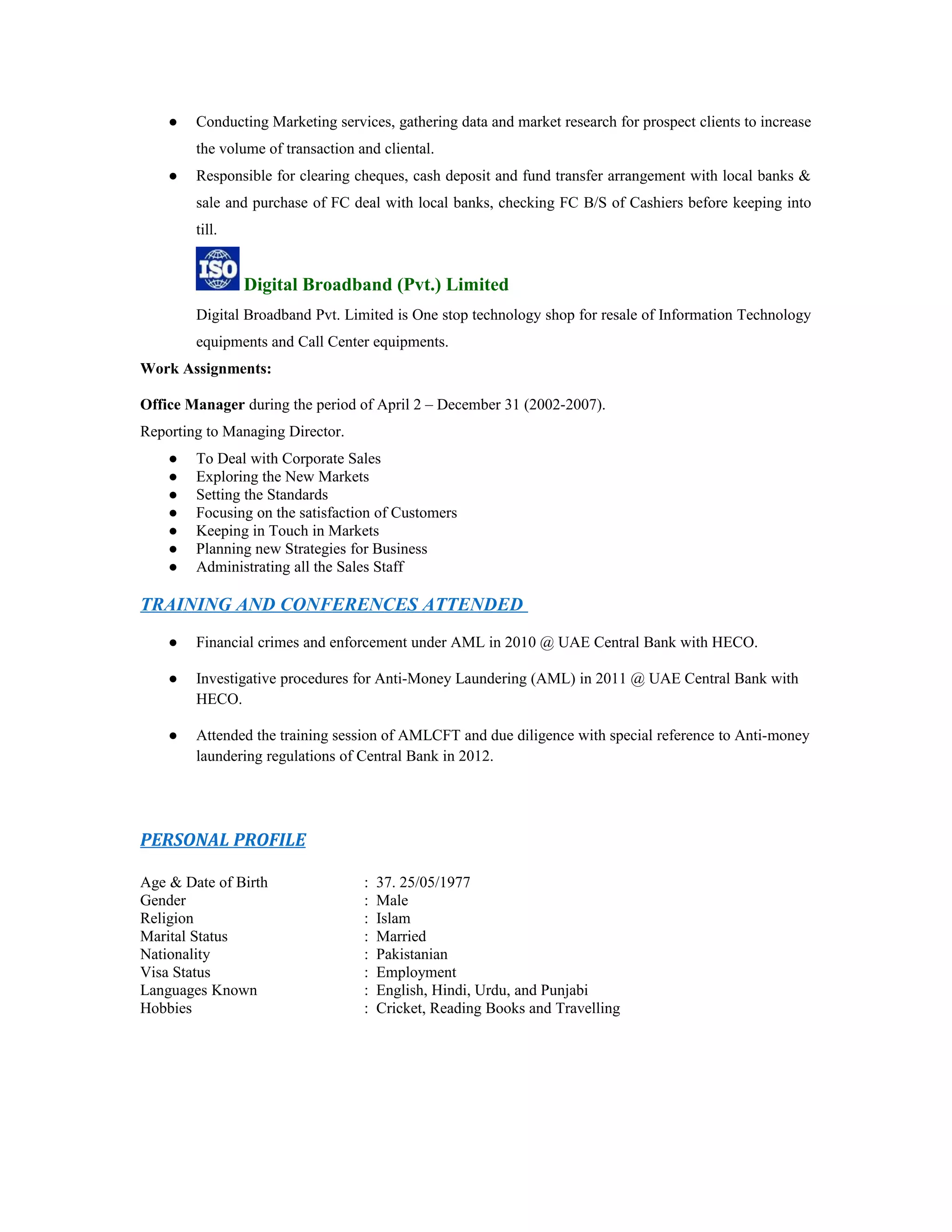 ABDUL BASIT CV | DOC