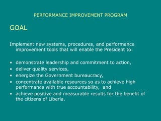PERFORMANCE IMPROVEMENT PROGRAM | PPT | Human Resources | Business