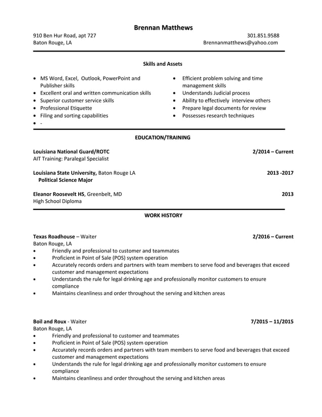 Brennan's Resume | PDF