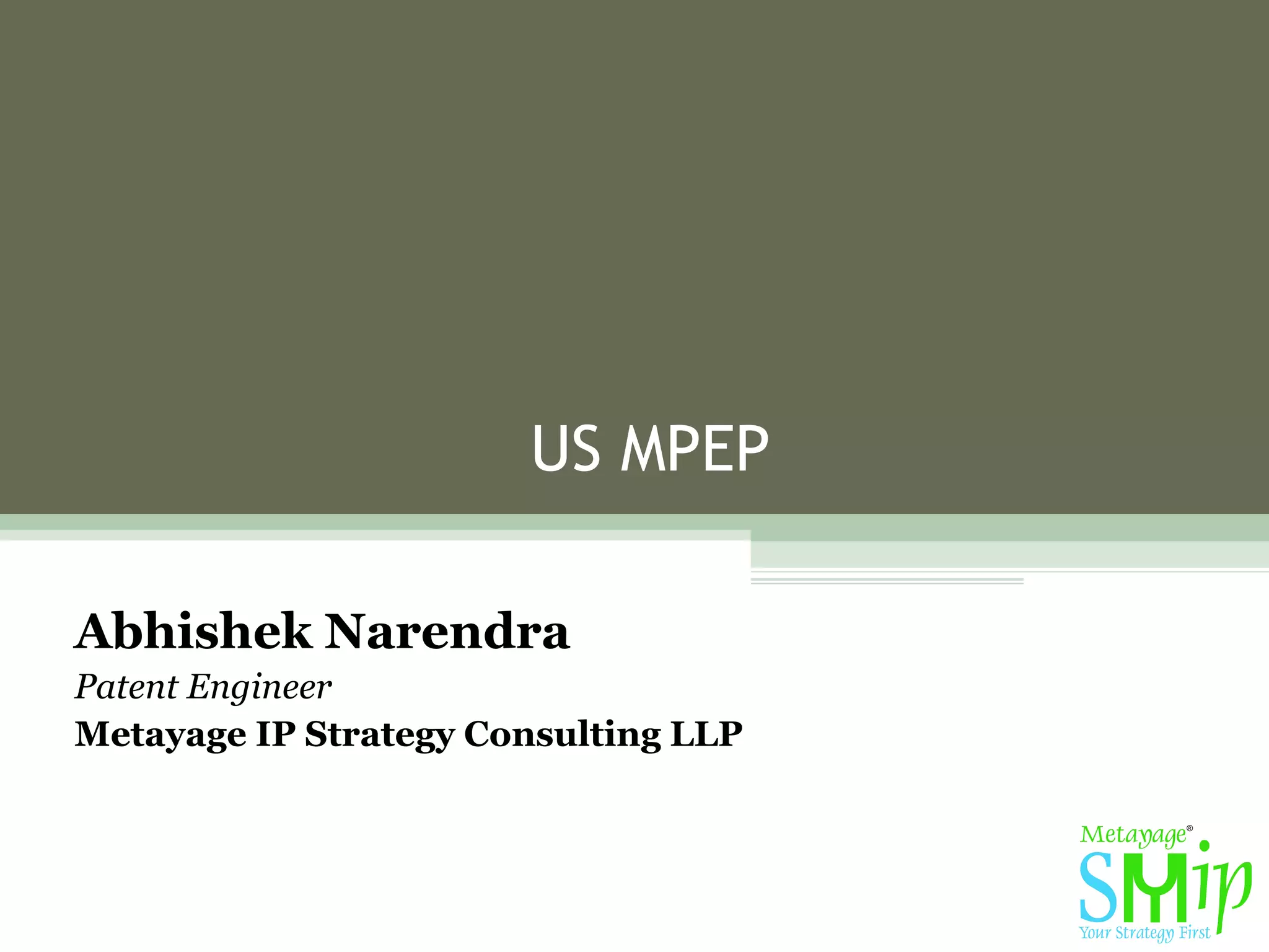 US MPEP | PPT