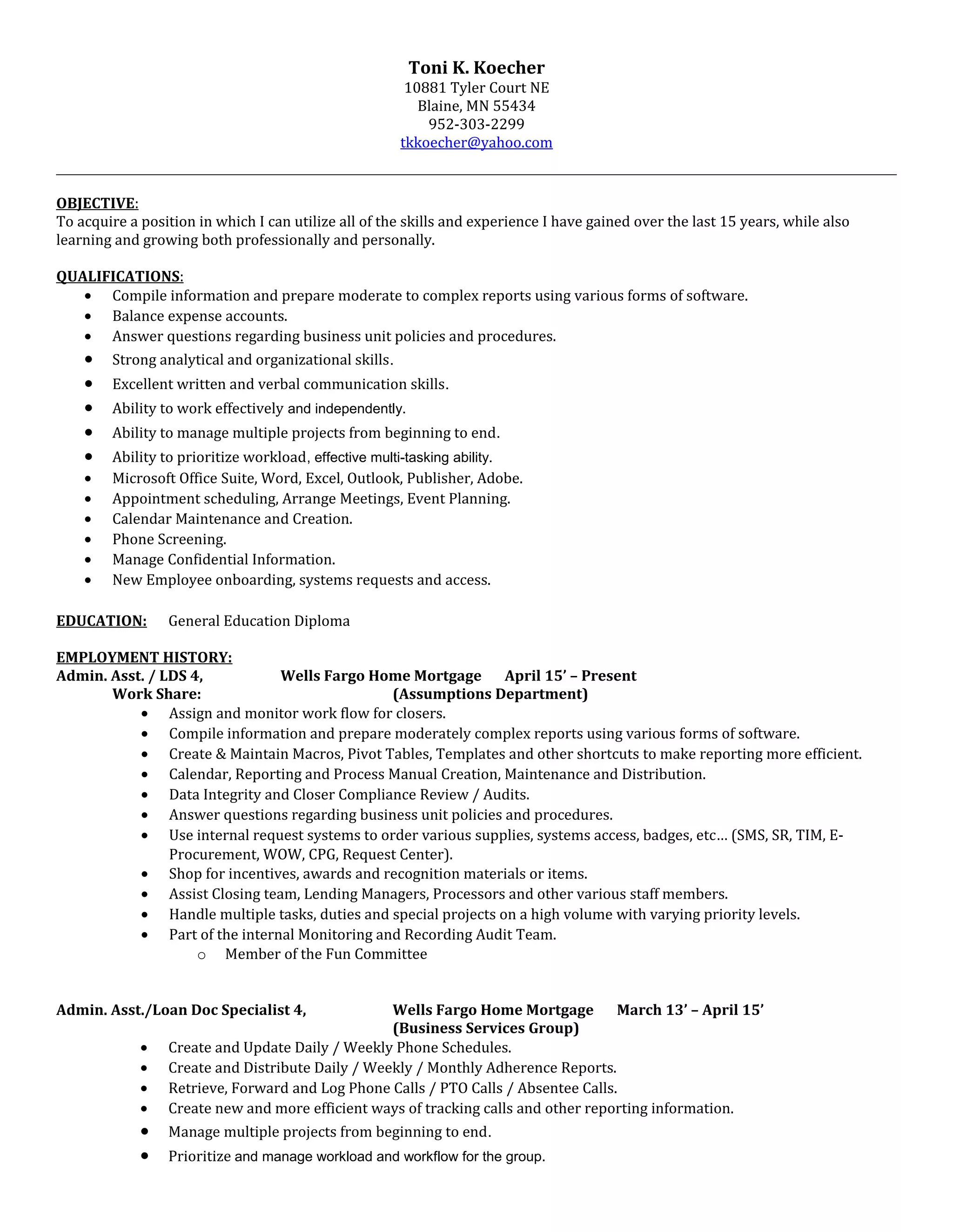 Resume 8-2-16 | DOC