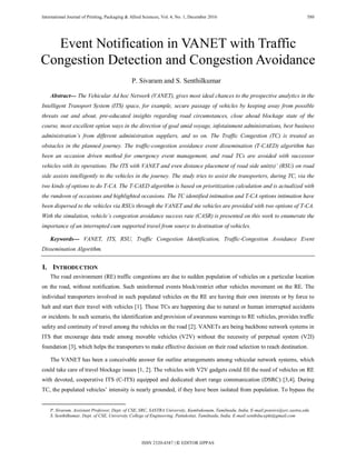 03-Event Notification in VANET with Traffic Congestion Detection and Congestion Avoidance | PDF