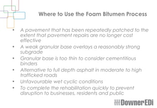 Foam Bitumen Presentation | PPT