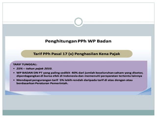 Perhitungan PPH Badan | PPTX