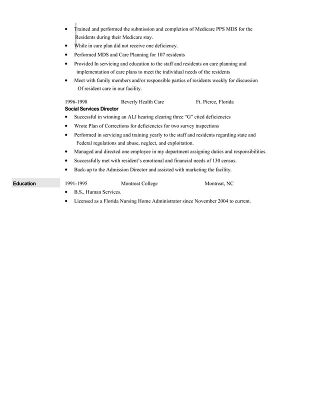 Jen Resume3 | DOC | Healthcare Industry | Industries