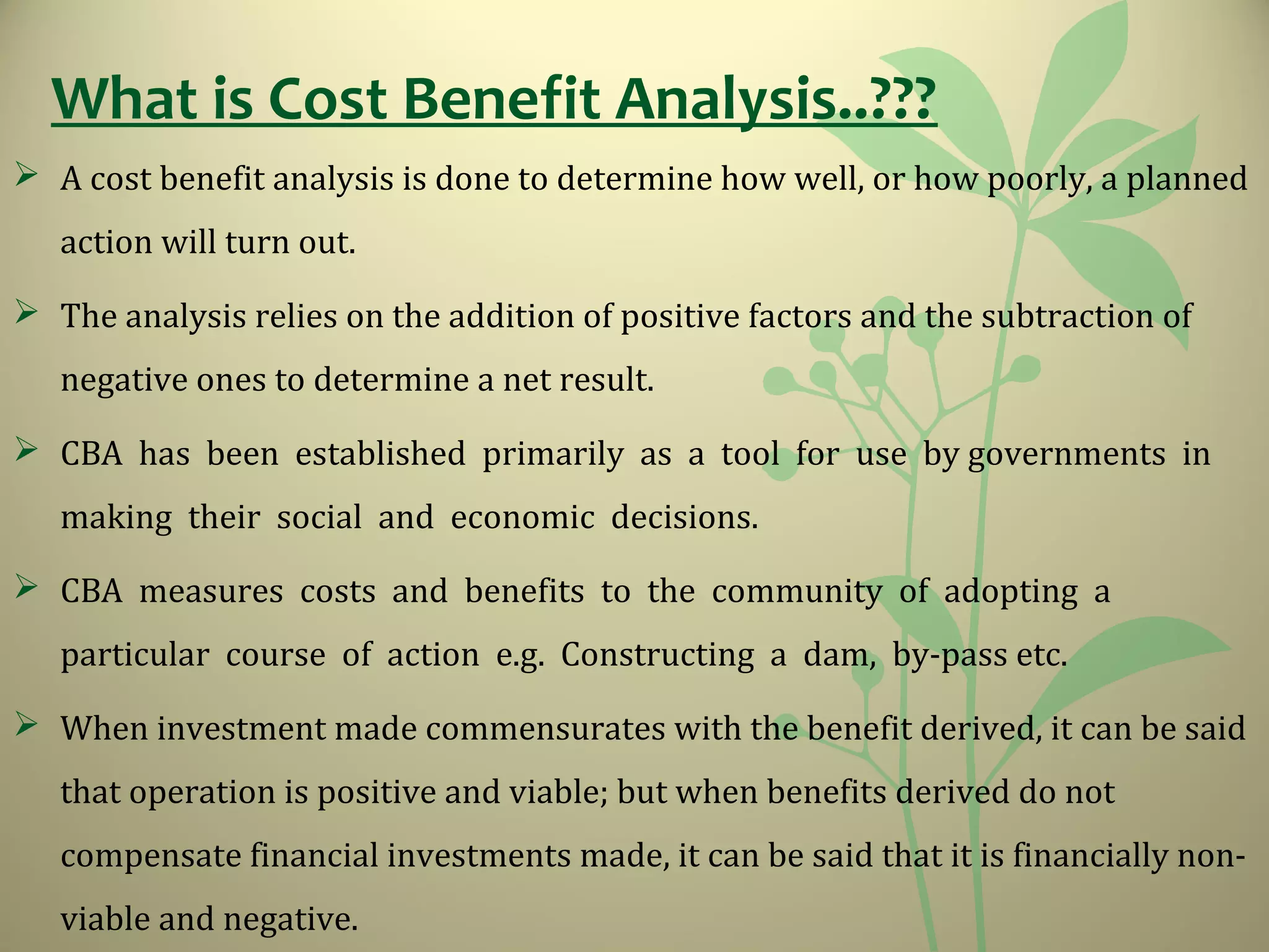 Cost-benefit analysis | PPT