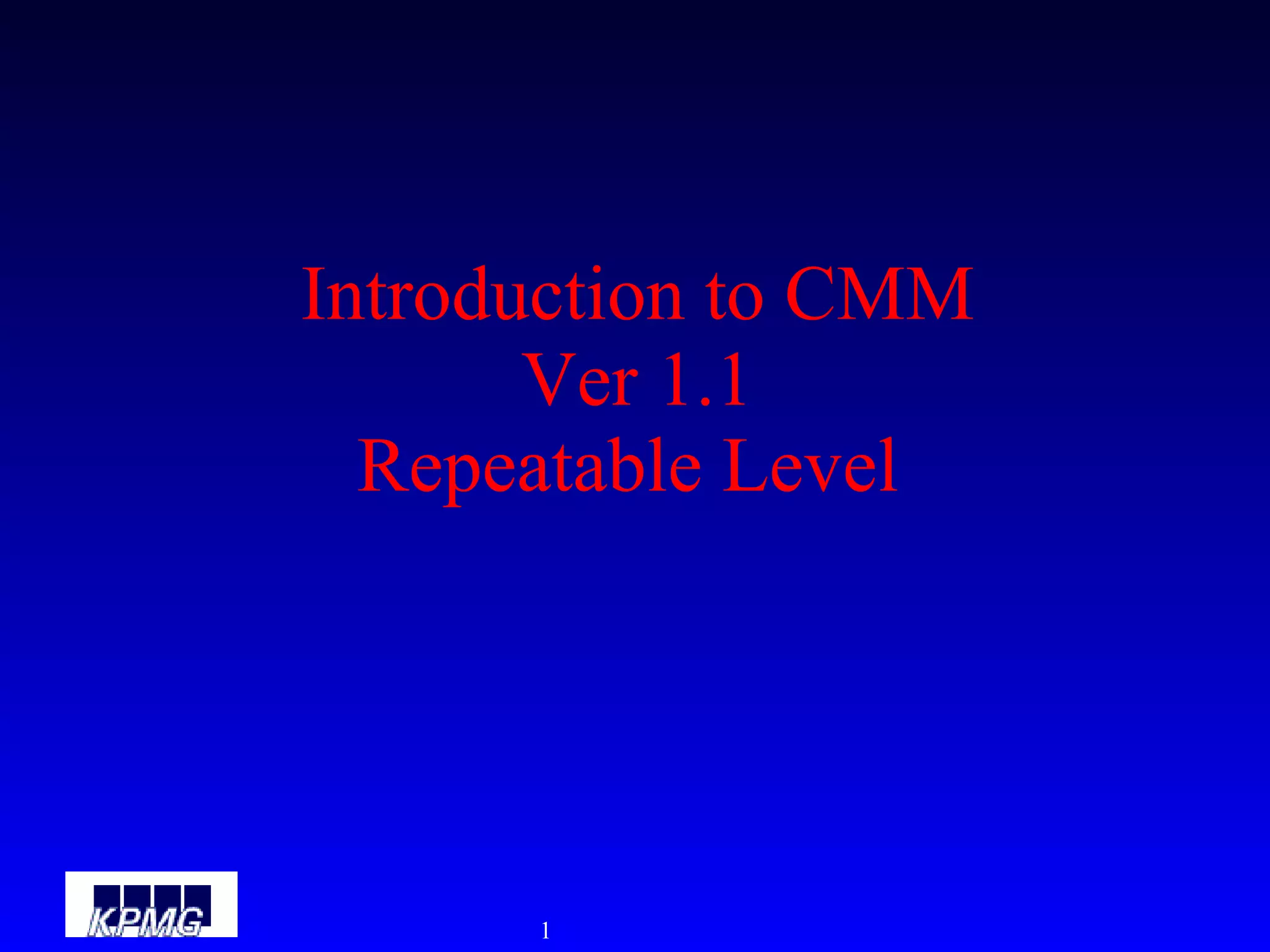 Cba Ipi Cmm Intro Session 2 Level 2 | PPT