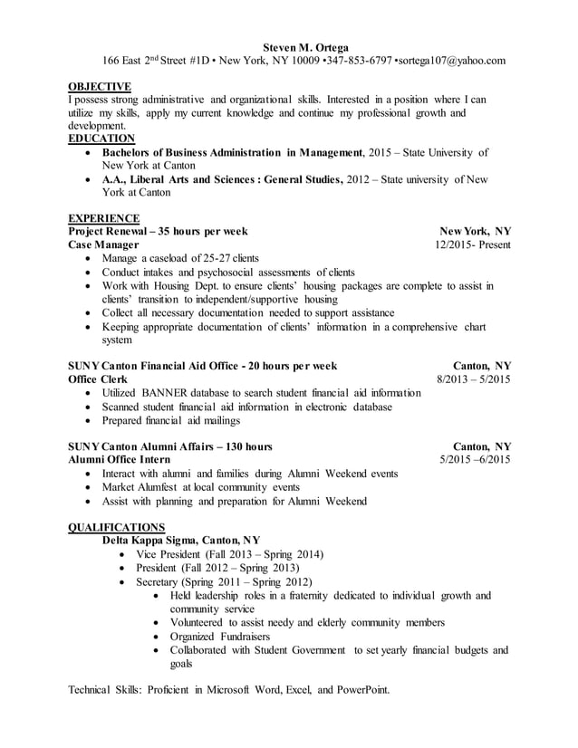 Steven Ortega Resume | PDF