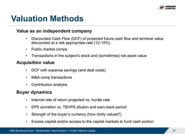 Shareholder Value Drivers | PDF