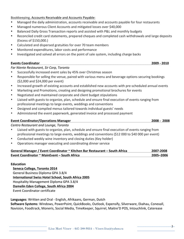 Lisa-Mari Visser Resume | PDF