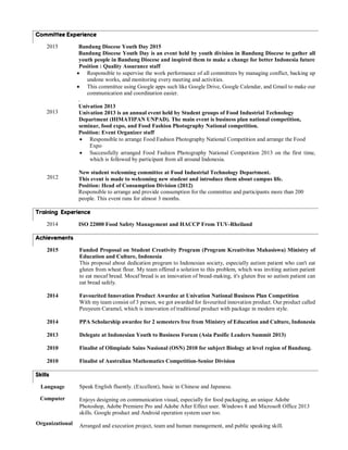 CV-Vania Andriani | PDF