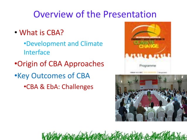 Community Based Adaptation as a Pillar of National Adaptation Efforts | PPT