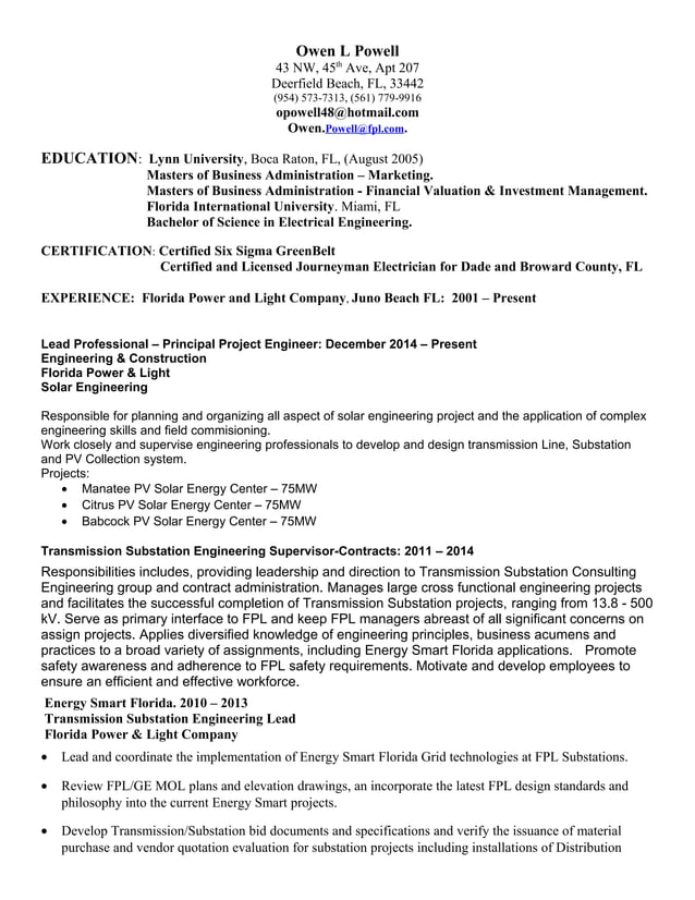 FPL RESUME1115 | PDF