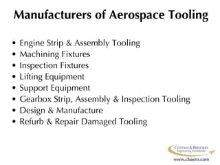 Cb Aero Tooling Jan 2009 | PPT