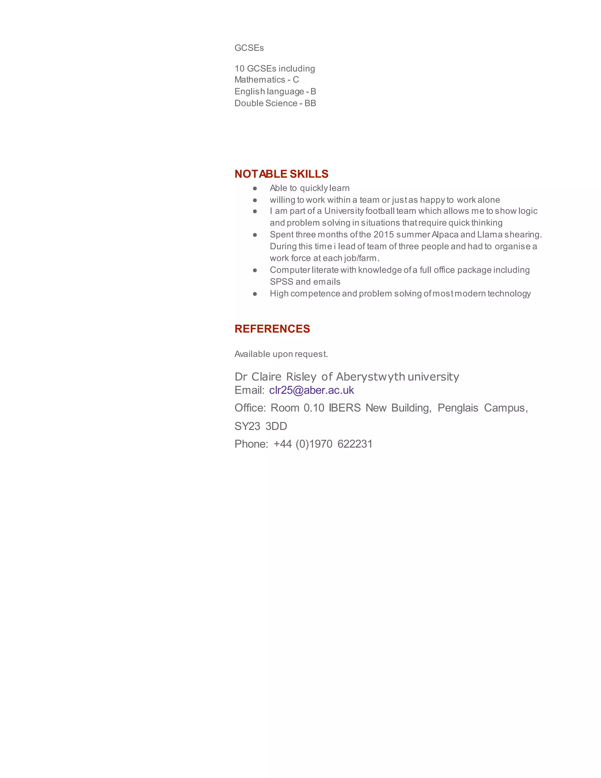 Resume CV Final | DOCX | Education