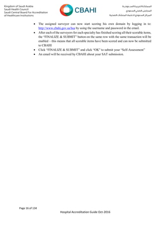 Cbahi hospital accreditation guide october 2016 | PDF