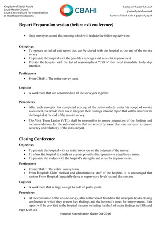 Cbahi hospital accreditation guide october 2016 | PDF
