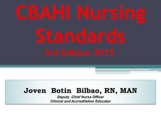 Cbahi Nursing standards | PPTX