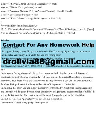 C++ Bank Account Error Fix, full code. I am using Dev-C++ to Compile.pdf