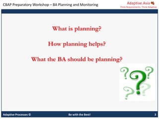 CBAP Business analysis planning and monitoring | PPTX