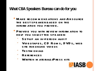 CBA POWER POINT | PPT