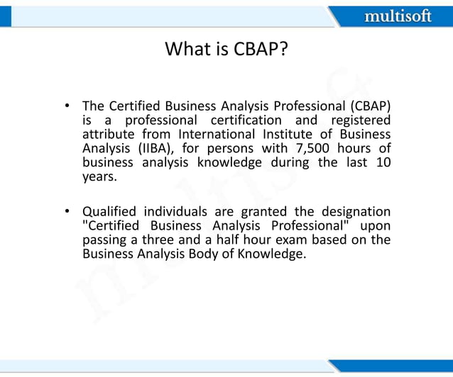 Certified Business Analysis Professional(CBAP) | PPTX