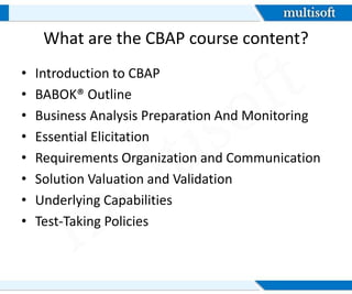 Certified Business Analysis Professional(CBAP) | PPTX