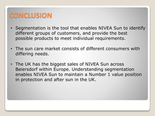 Segmentation- definition, basis and nivea case study | PPTX