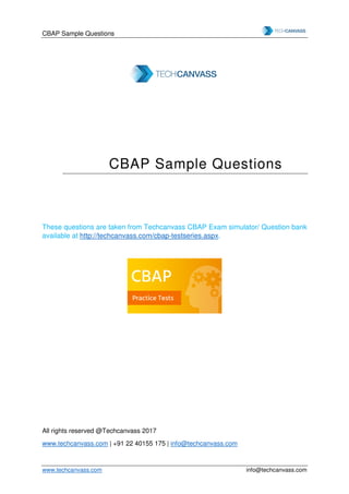 CBAP sample questions | PDF