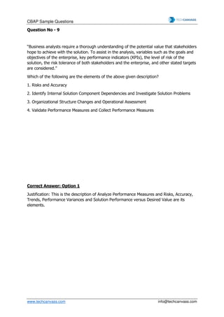 CBAP sample questions | PDF