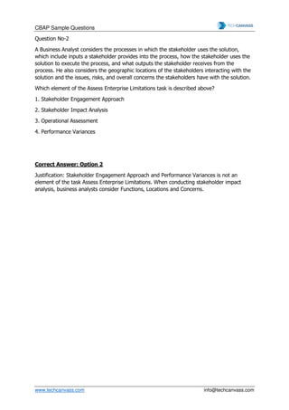 CBAP sample questions | PDF