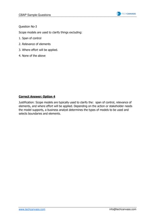 CBAP sample questions | PDF