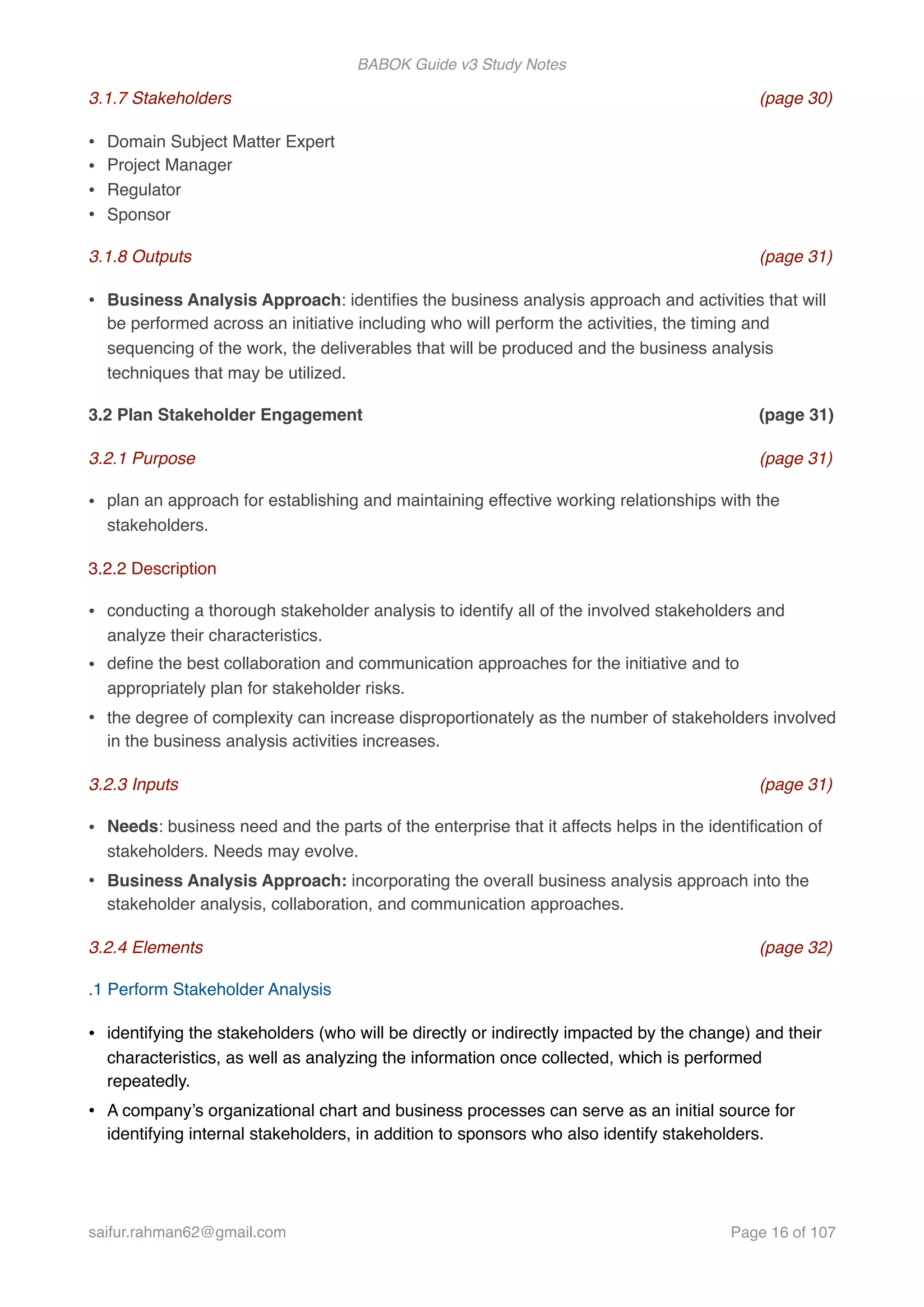 CBAP BABOK v3 notes | PDF