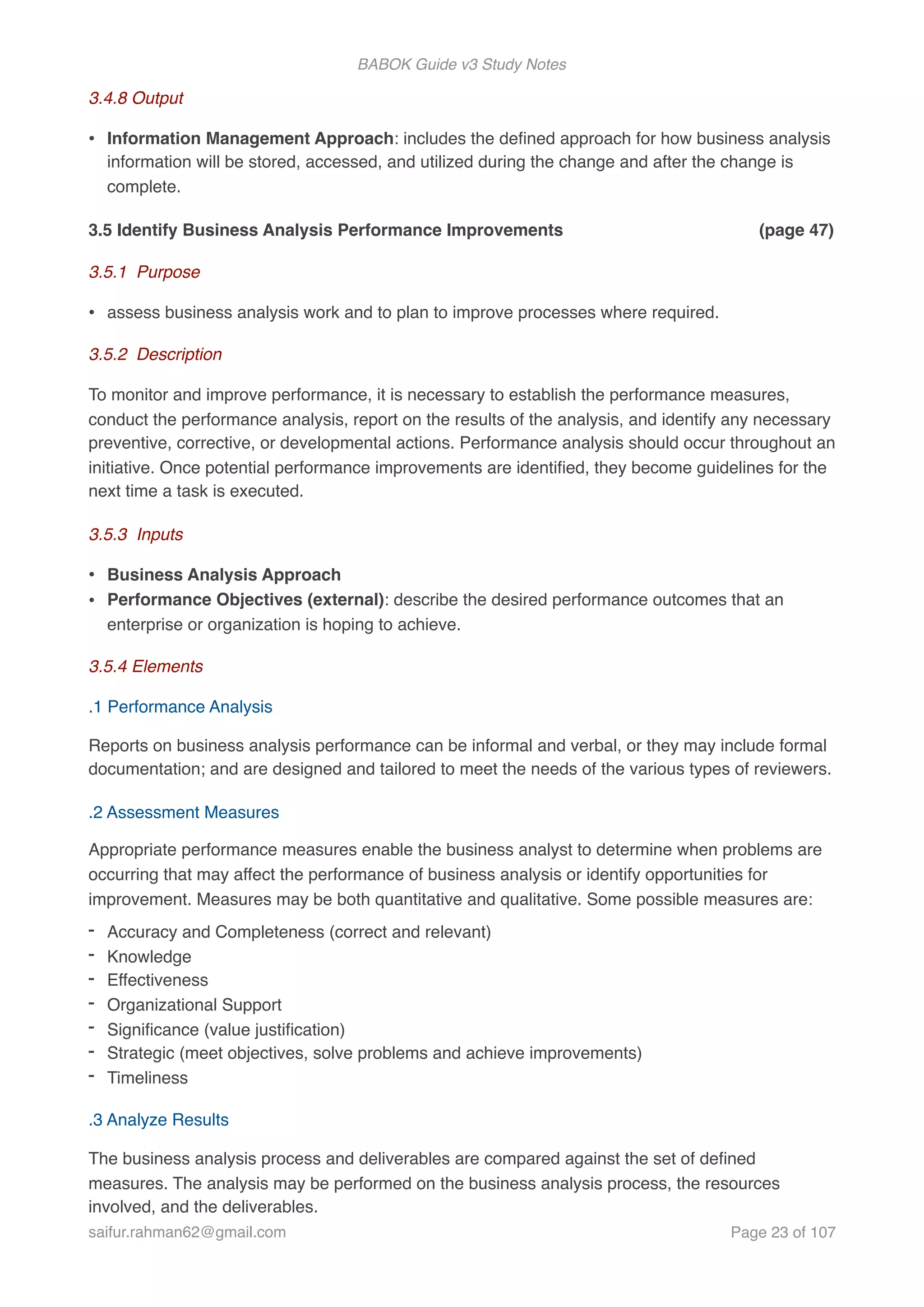 CBAP BABOK v3 notes | PDF