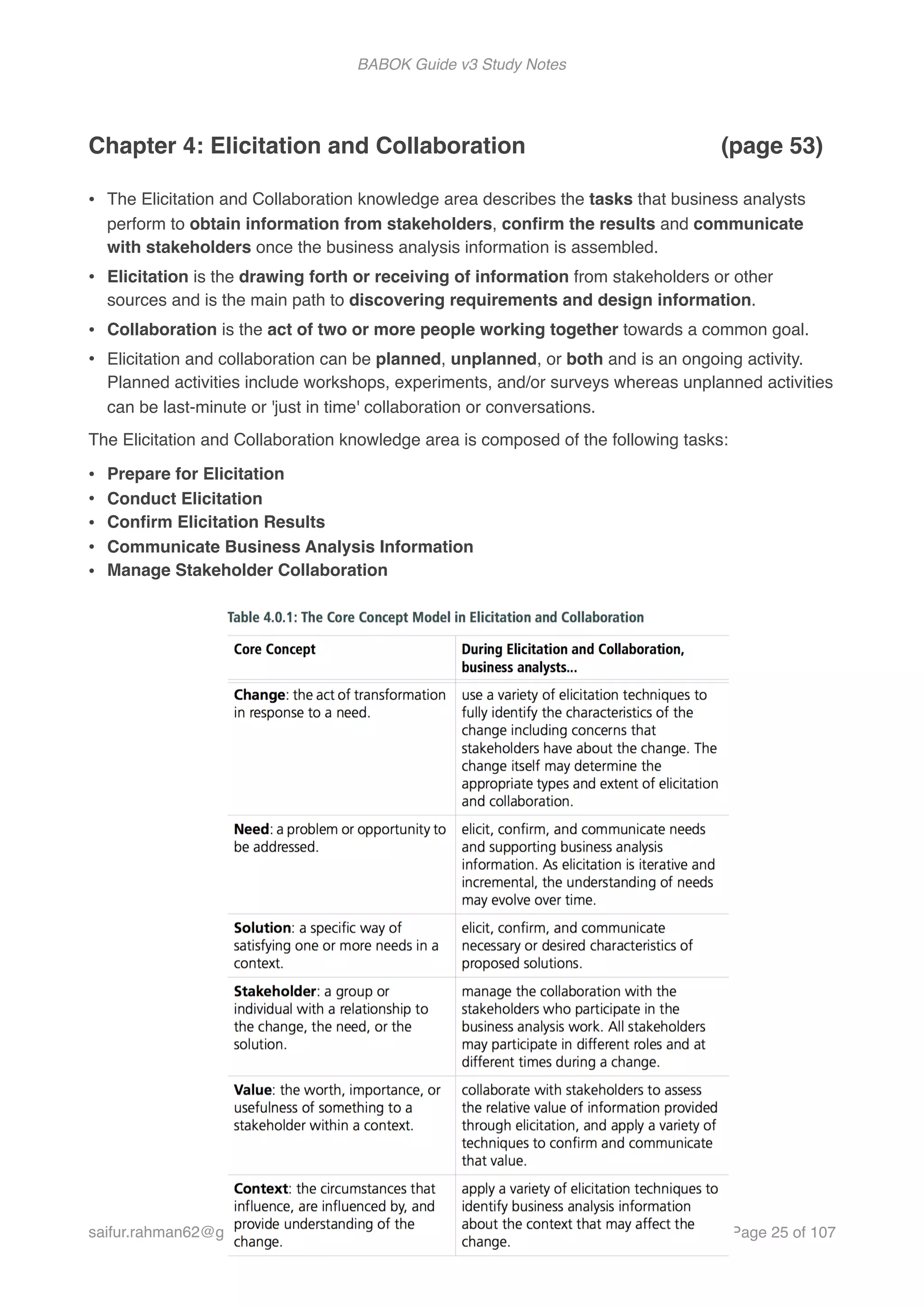 CBAP BABOK v3 notes | PDF