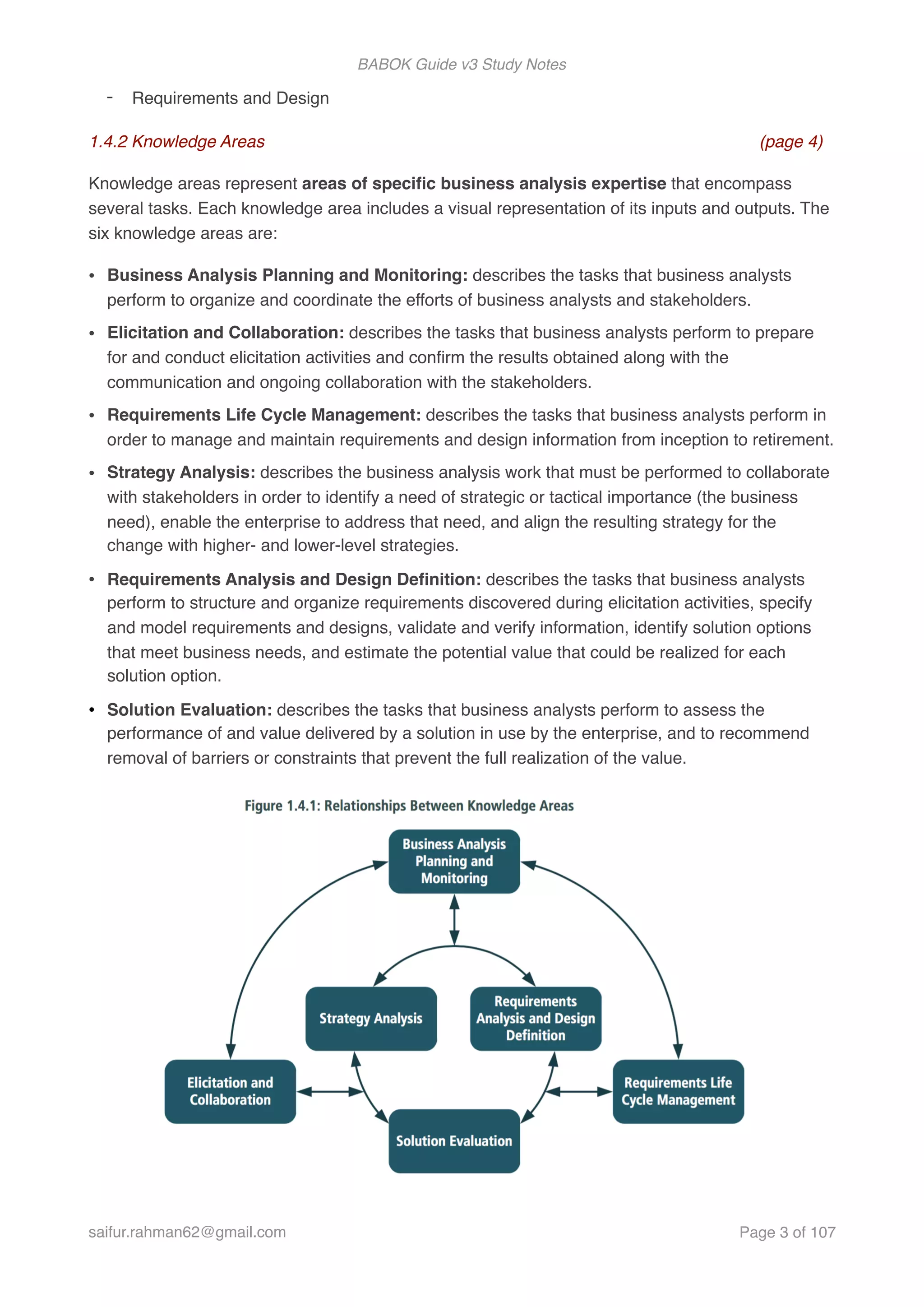 CBAP BABOK v3 notes | PDF