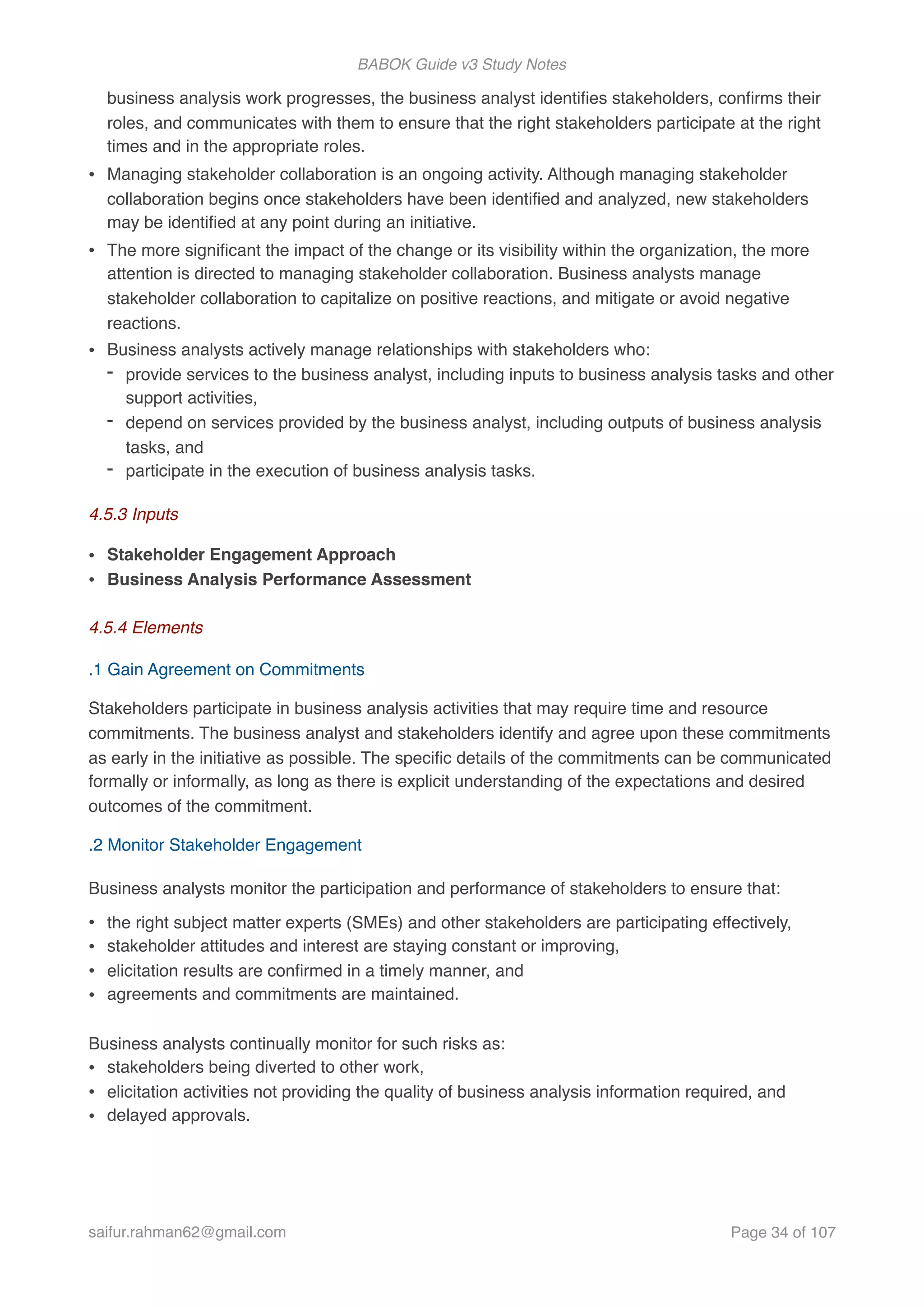 CBAP BABOK v3 notes | PDF