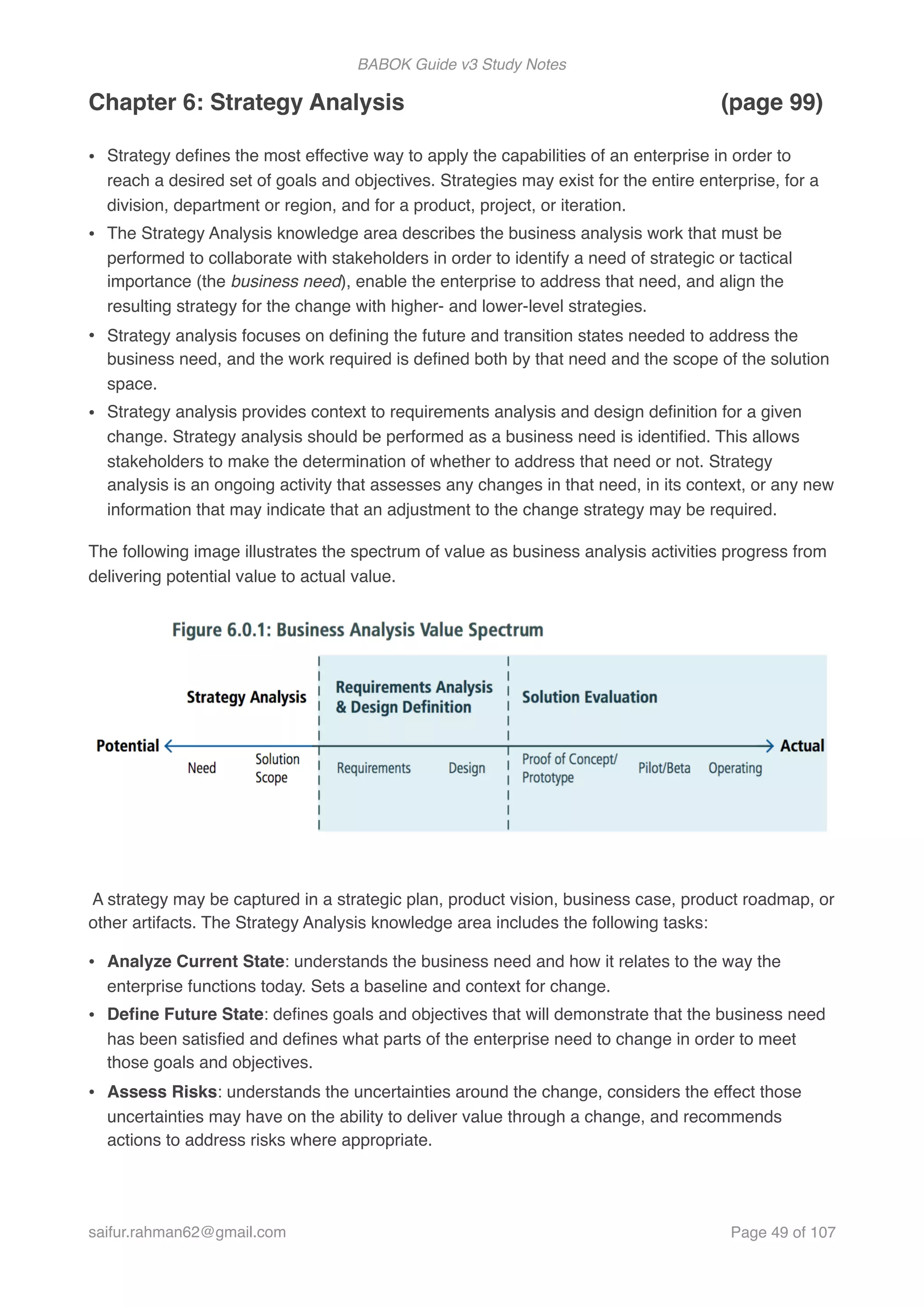 CBAP BABOK v3 notes | PDF